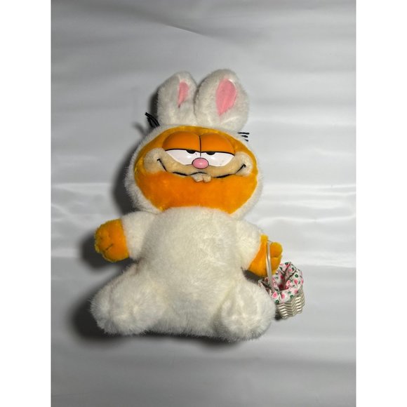 Toys | Vintage Dakin Garfield Easter Bunny Plush With Basket 12 | Poshmark